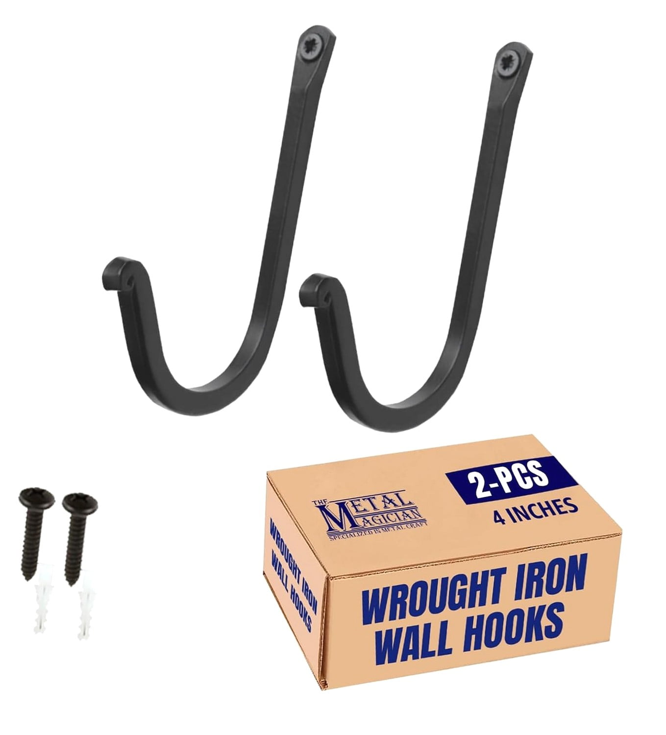 SKYSONIC Single Prong Wrought Iron , Hand Forged Iron Set – Curved ...