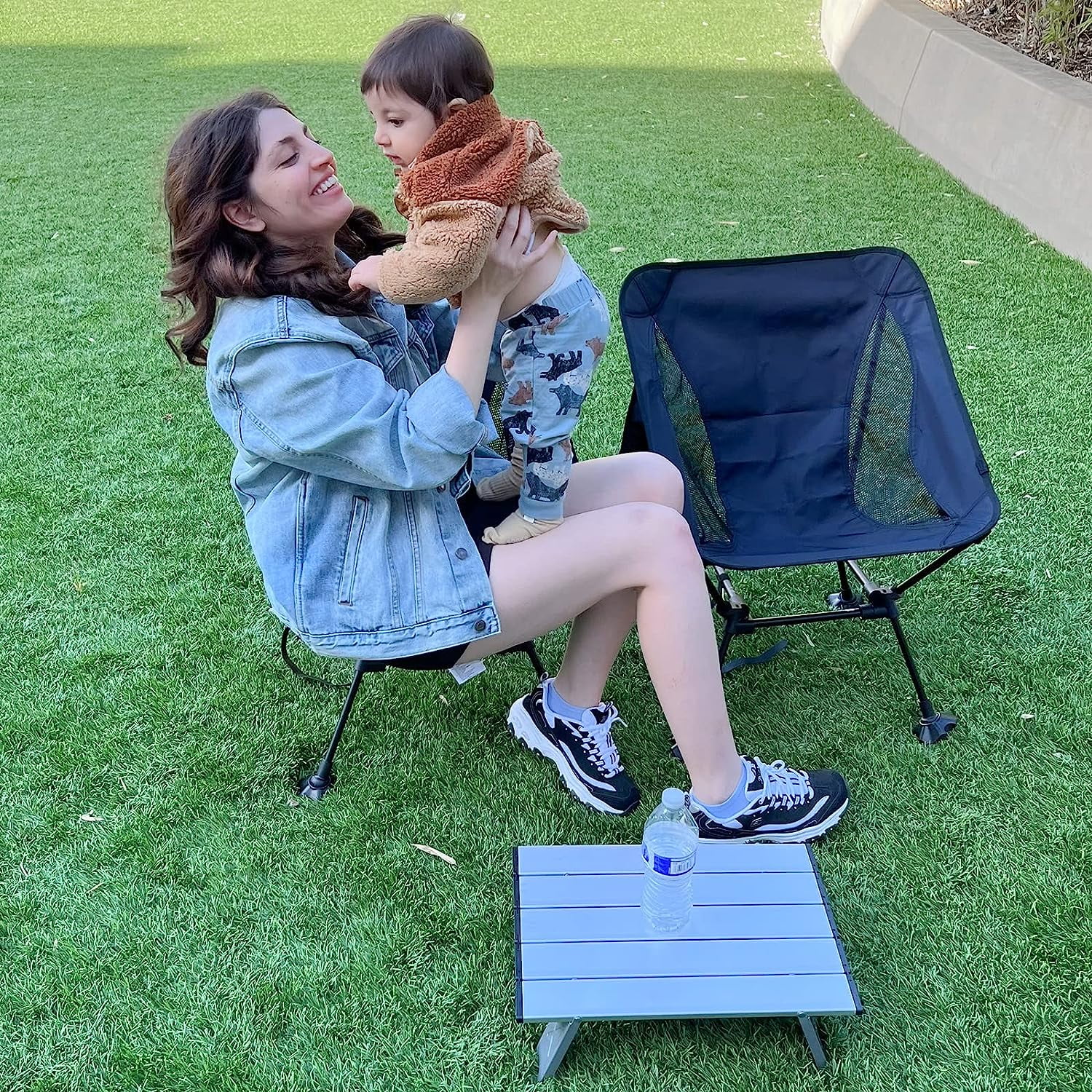 SKYSONIC Small Camping Table, Ultralight Portable Beach Table Folding ...