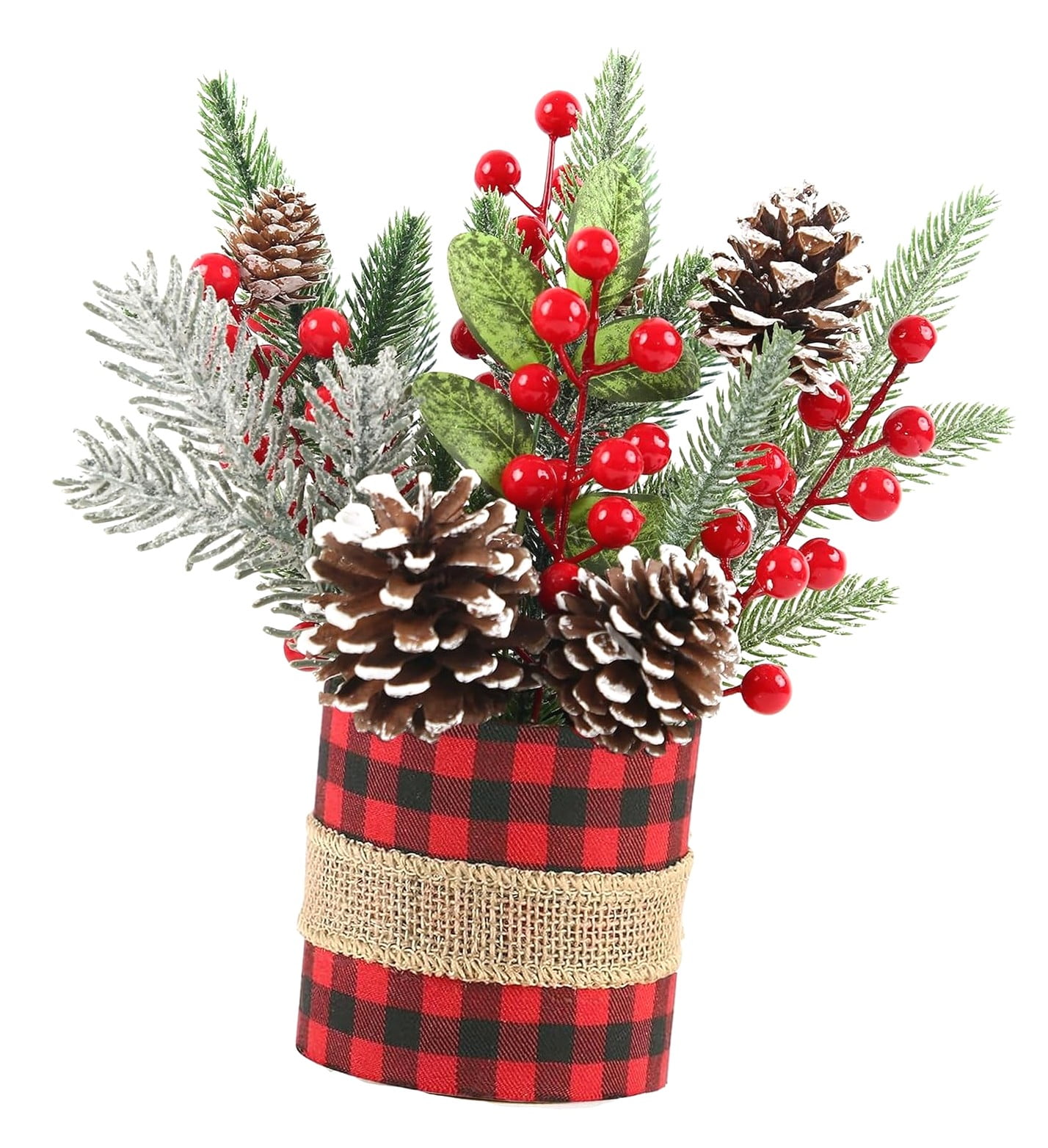SKYSONIC Small Tabletop Christmas Tree, Artificial Christmas Tree ...