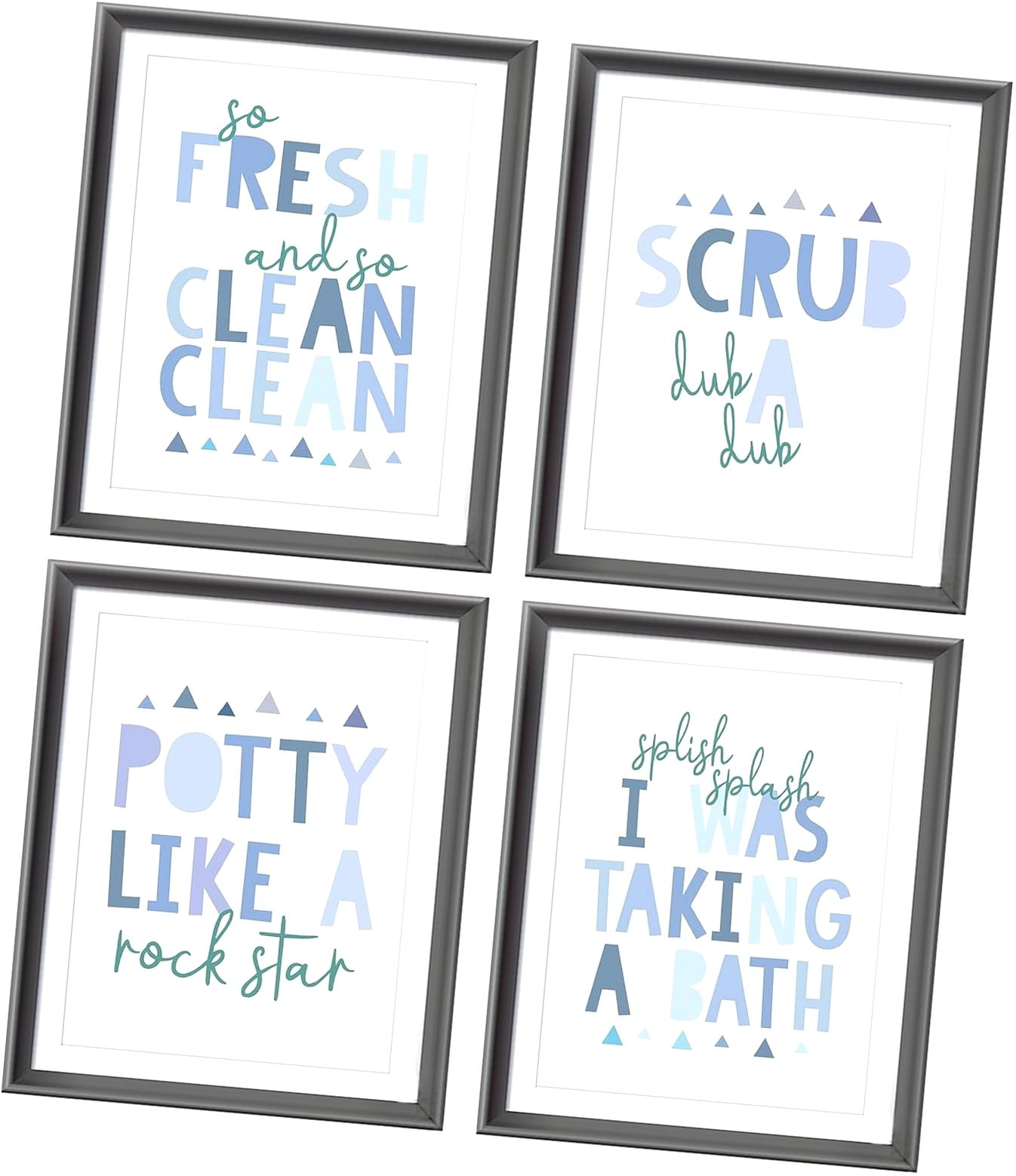 SKYSONIC So Fresh and Clean Bathroom Poster Prints for Kid Washroom ...