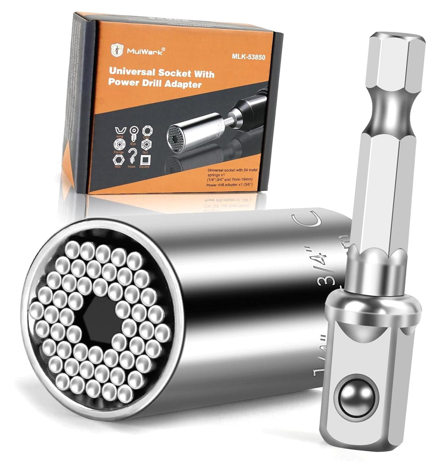 SKYSONIC Socket Kit for Men - (7-19 MM) Socket Collection with Power ...