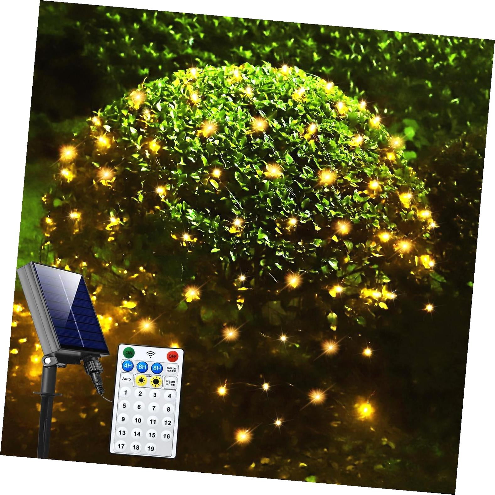 SKYSONIC Solar Net Lights for Christmas, 200LED Mesh String Lights with ...