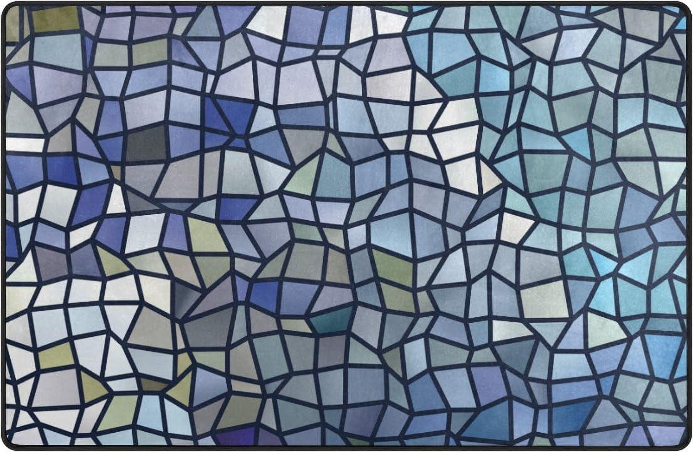 SKYSONIC Spotted Halftone Effect Area Rug Pad 60x39 inch, 100% Light ...