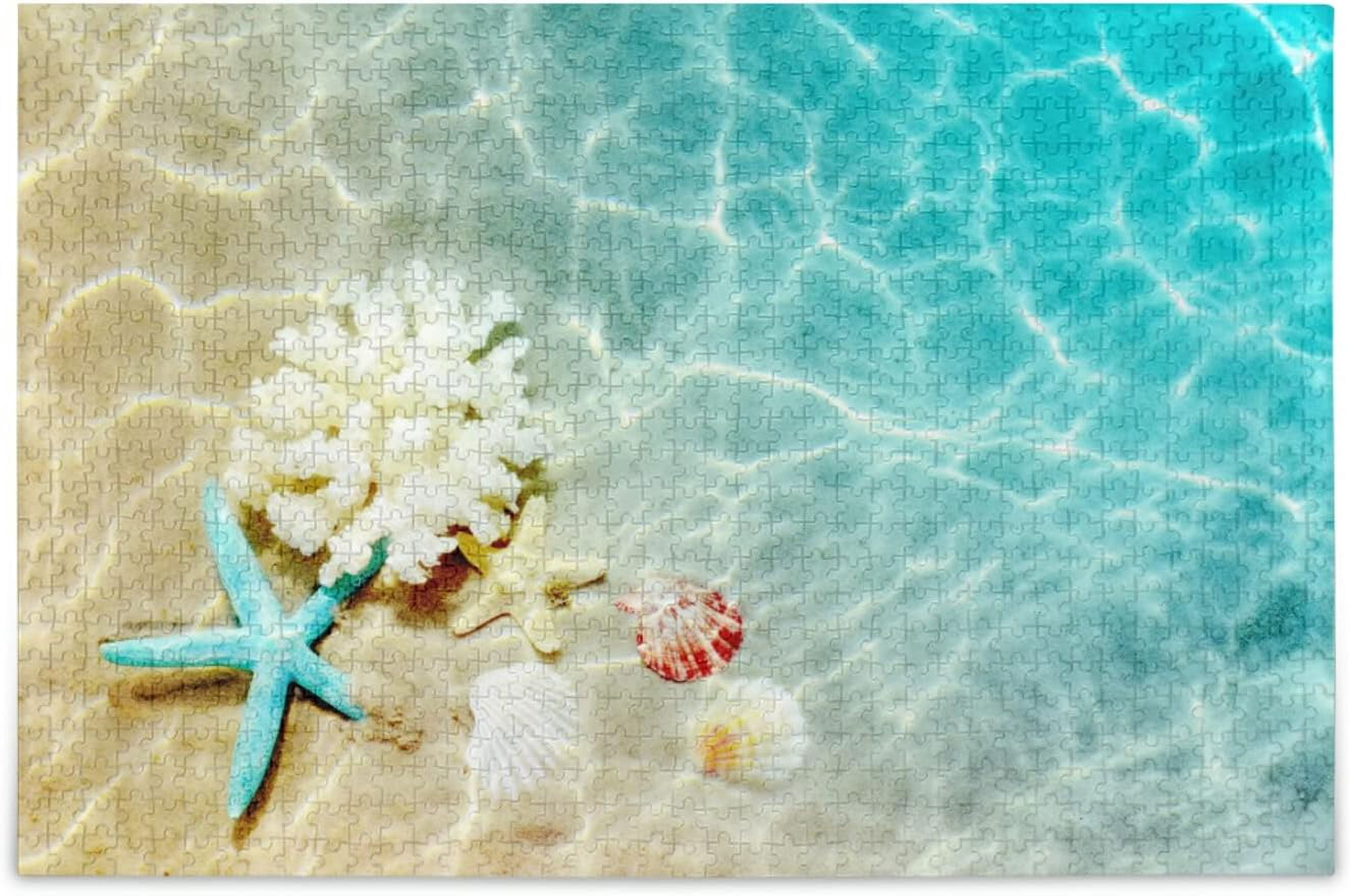 SKYSONIC Starfish Seashell Summer Beach Jigsaw Puzzles for Adults 500 ...