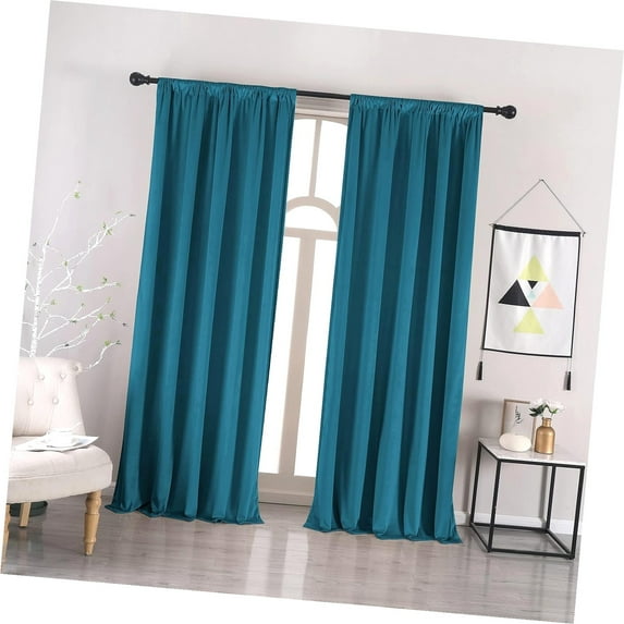 SKYSONIC StoneBlue Velvet Curtains 42 Inches 96 Inches Long Soft ...