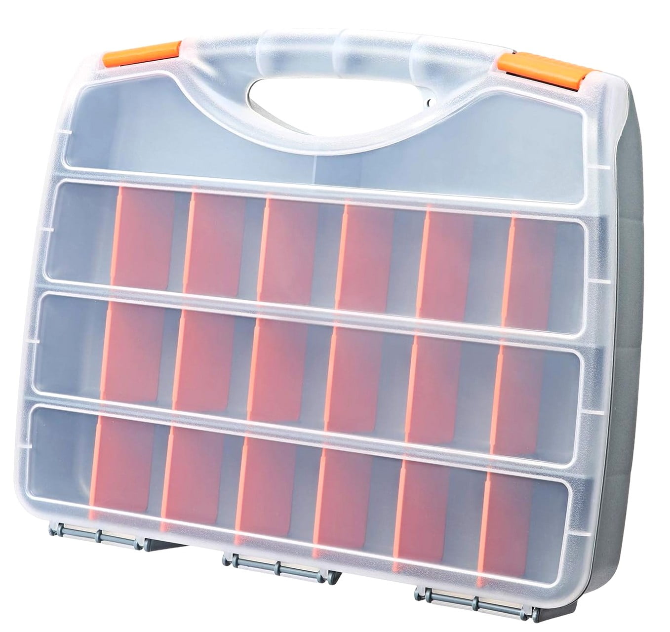 SKYSONIC Storage Box Organizer Container with Handle and Clear Lid, 21 ...