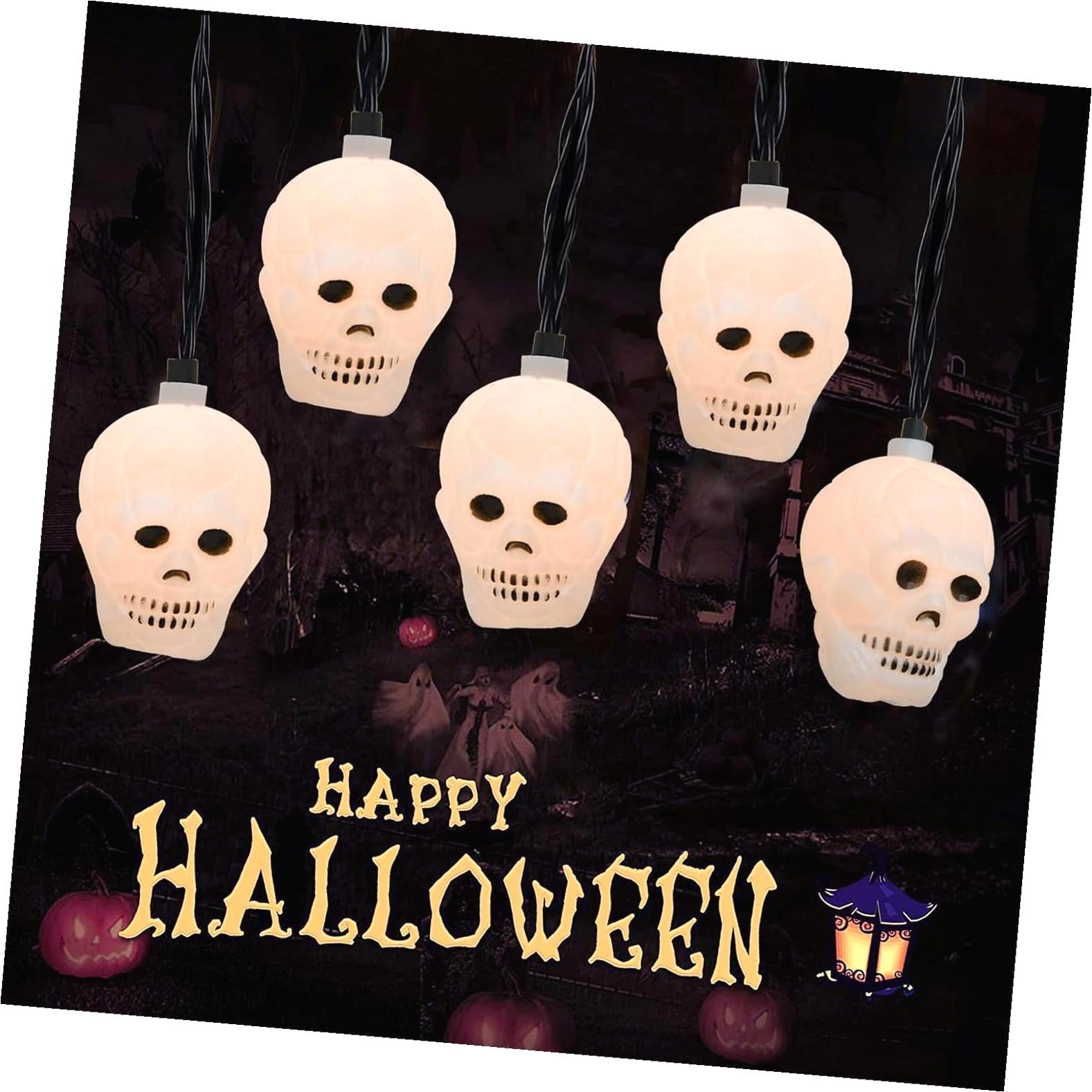 SKYSONIC String Lights - 8.5Ft Skeleton Themed String Lights with 10 ...