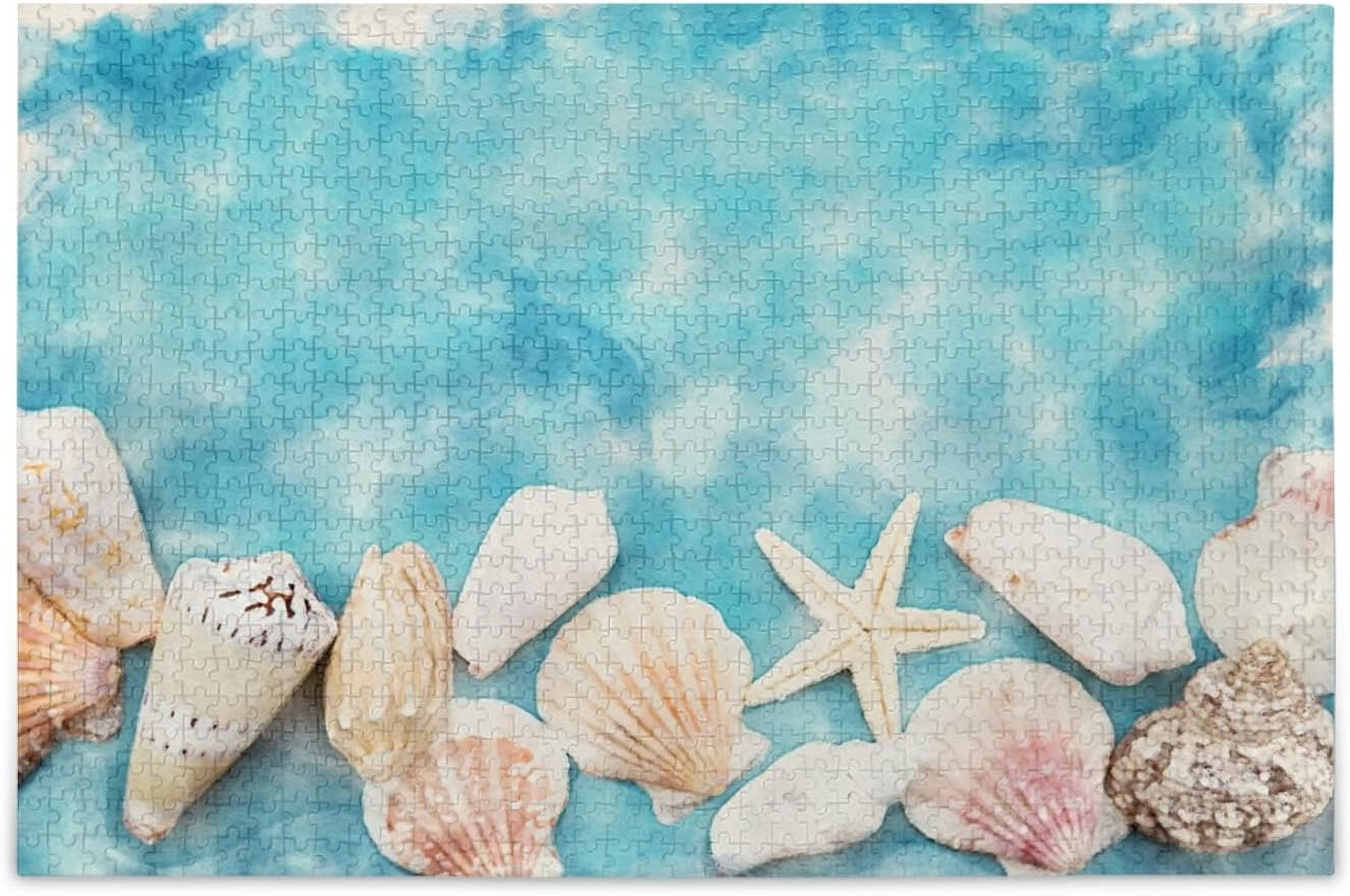 SKYSONIC Summer Beach Seashell Jigsaw Puzzles for Adults 500 Piece ...