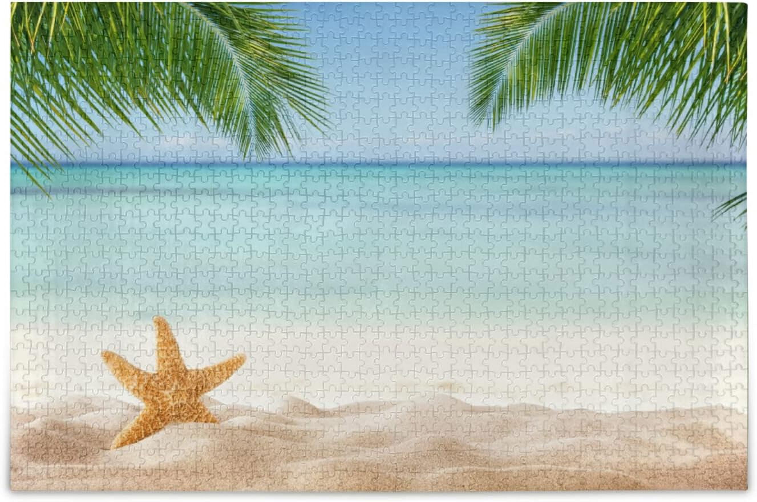 SKYSONIC Summer Beach Starfish Jigsaw Puzzles for Adults 500 Piece ...