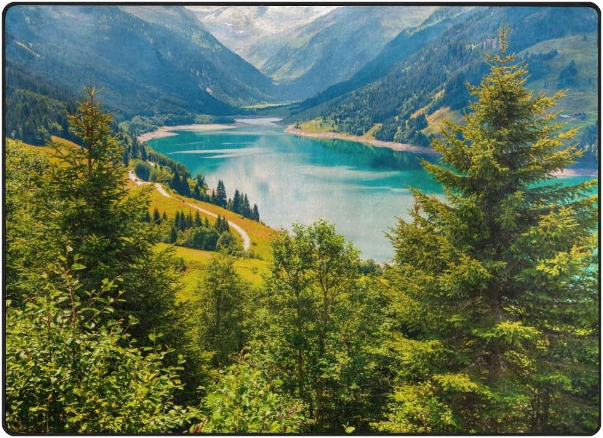 SKYSONIC Summer Speicher Durlassboden Lake Area Rug Pad - 63x48 inch ...