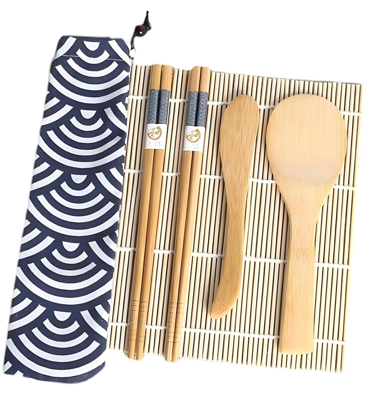 SKYSONIC Sushi Making Set, Includes Rolling Mat, Paddle, Spreader ...