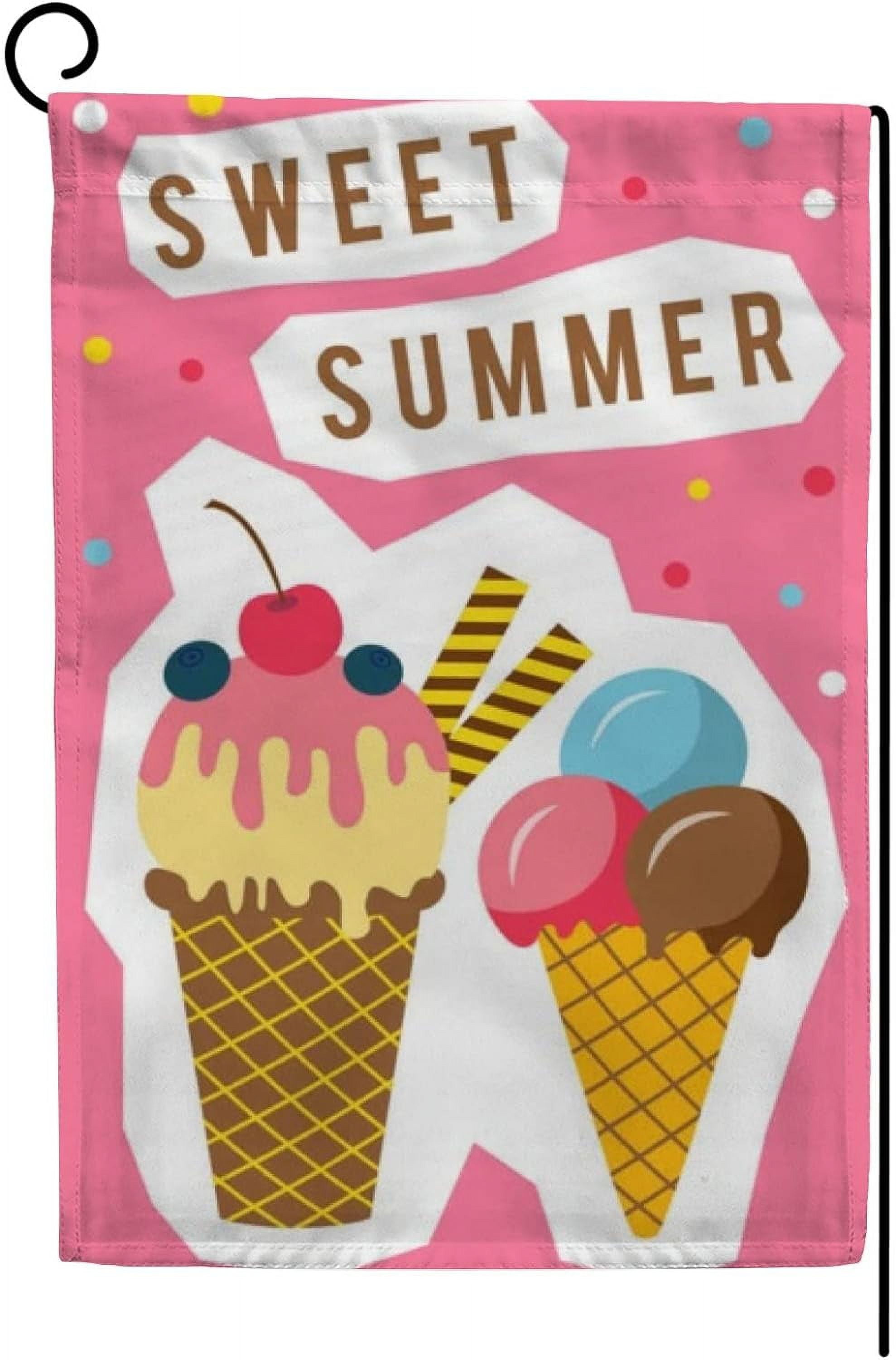 SKYSONIC Sweet Summer Ice Cream Double-Sided Printed Garden House ...