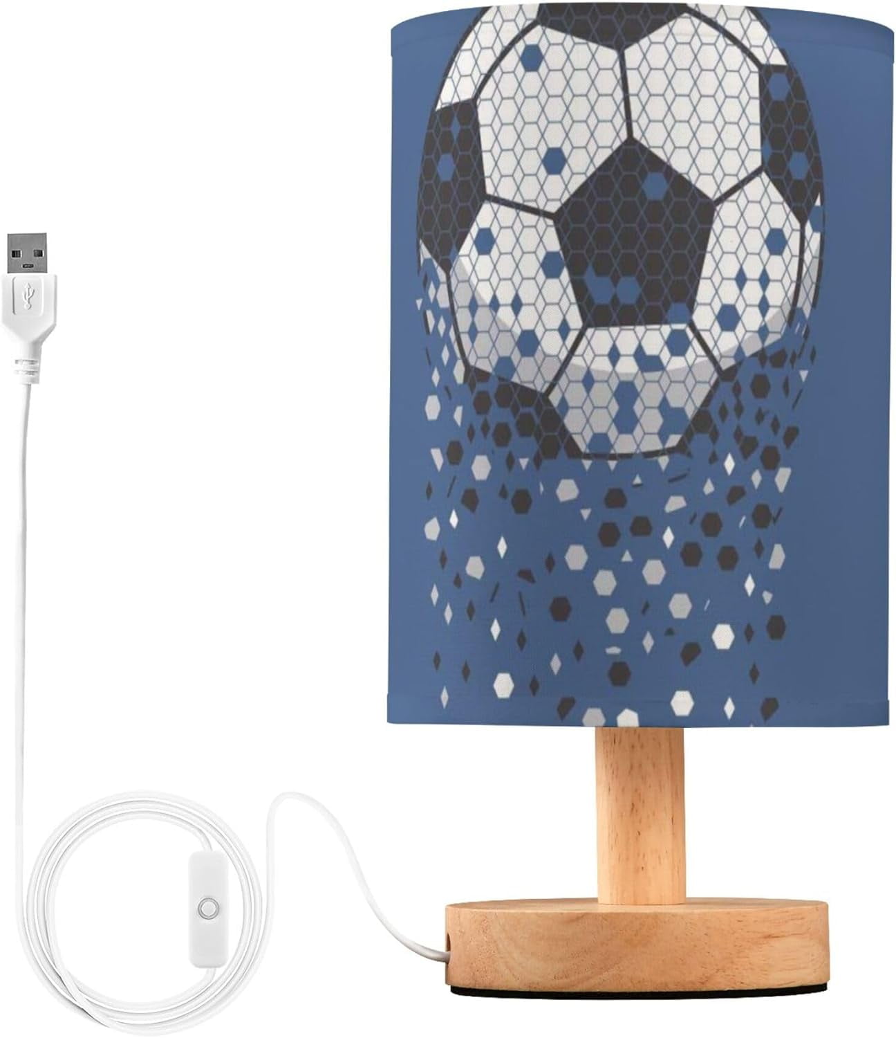 SKYSONIC Table Lamp Sparkling Soccer Ball American Football Sport ...