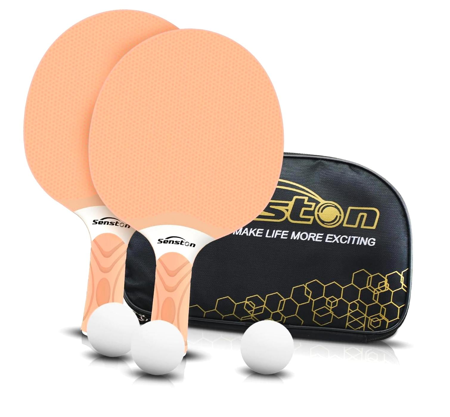 SKYSONIC Table Tennis Set, Advanced Pong Racket with 3 Balls, Mixed ...