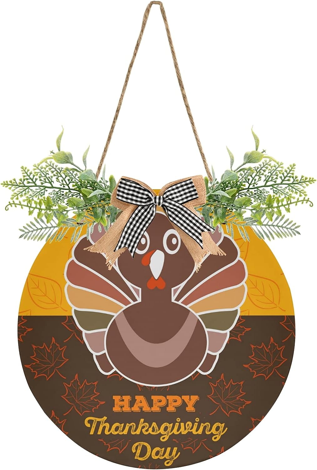 SKYSONIC Thanksgiving Day With Turkey Welcome Sign Front Door ...