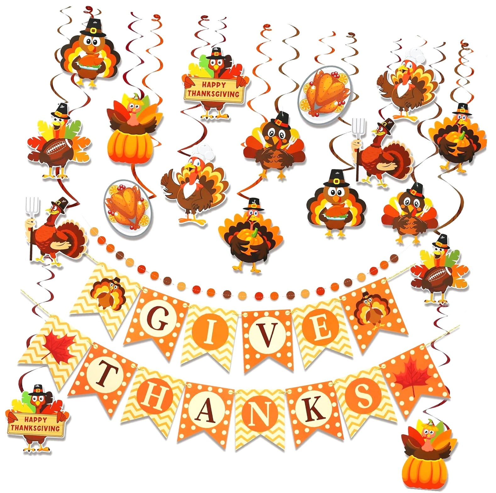 SKYSONIC Thanksgiving Decorations, Thanksgiving Party Decorations ...