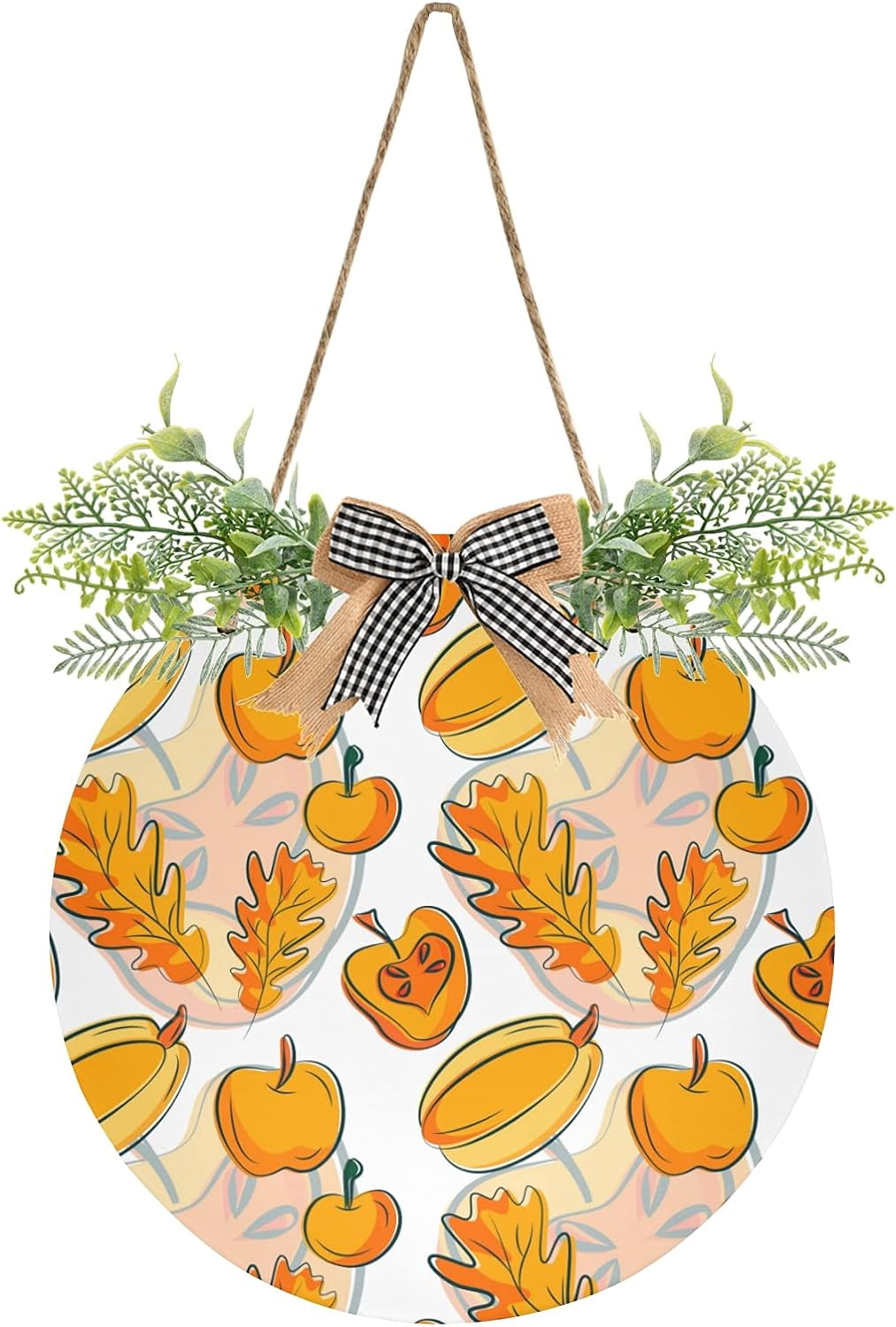 SKYSONIC Thanksgiving Fruit Harvest Welcome Sign Front Door Decoration ...