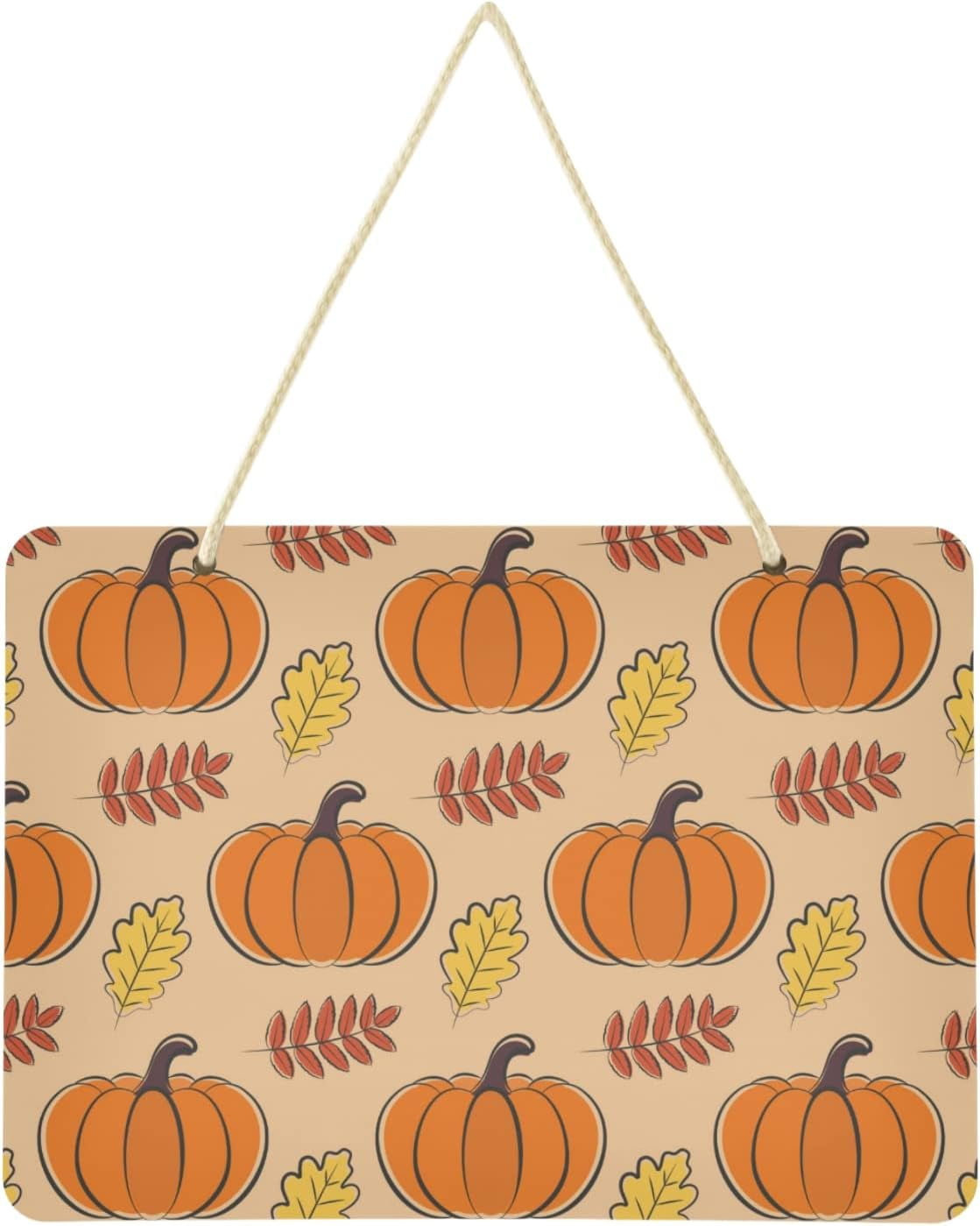 SKYSONIC Thanksgiving Leaves Welcome Sign Front Door Decor Wall Hanging ...