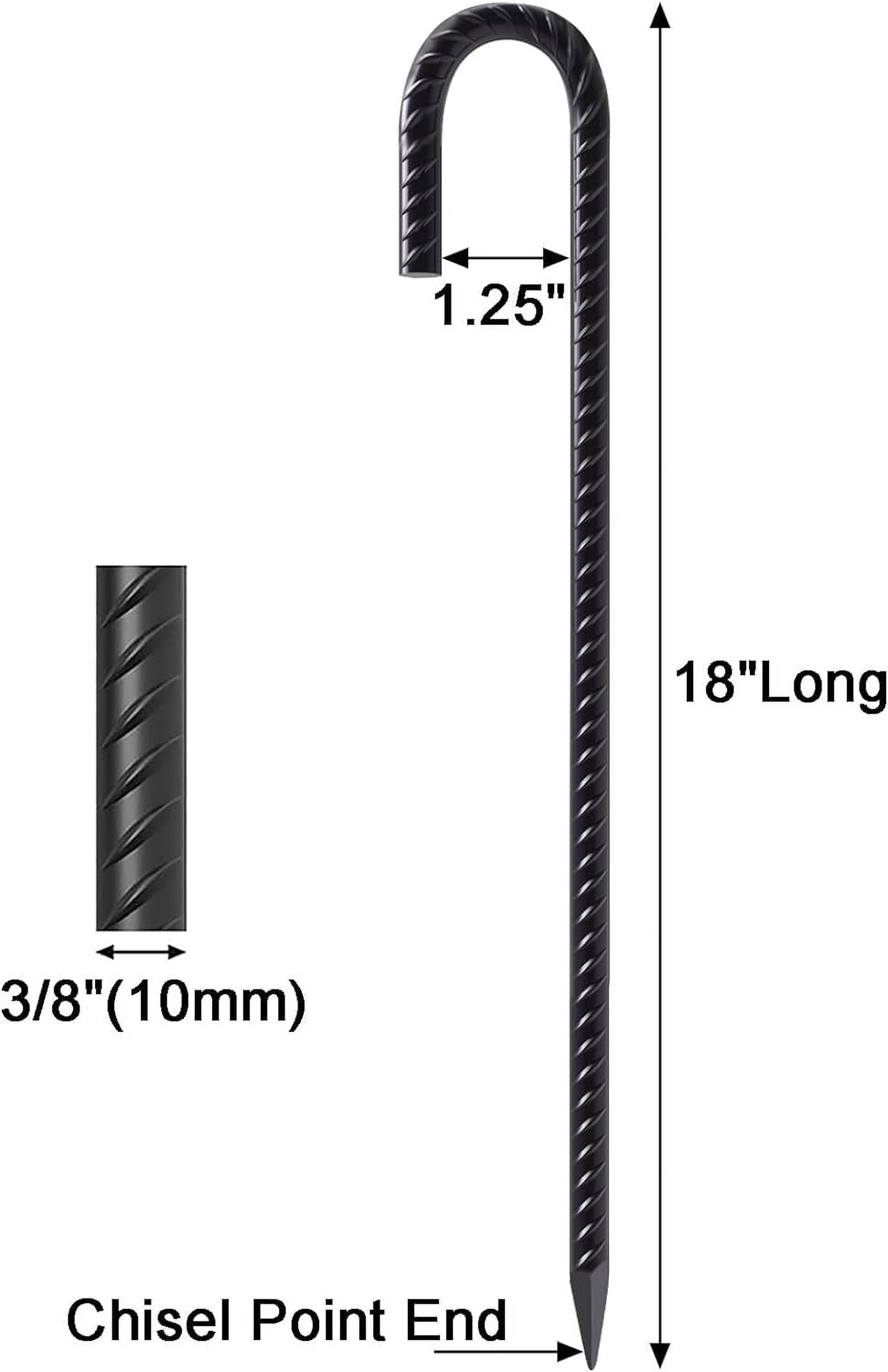 SKYSONIC Trampoline Anchors 12 Inches for High Wind, 8-Piece U-Shaped ...