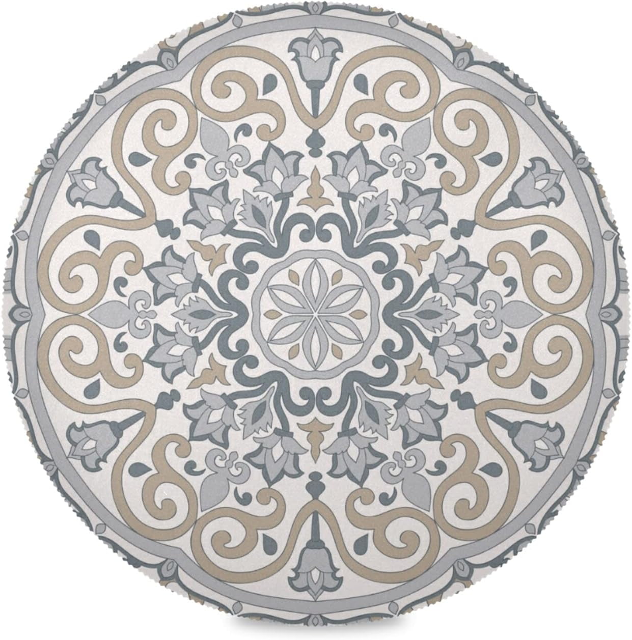 SKYSONIC Turkish Mandala Round Placemats for Dining Table Non-Slip Heat ...