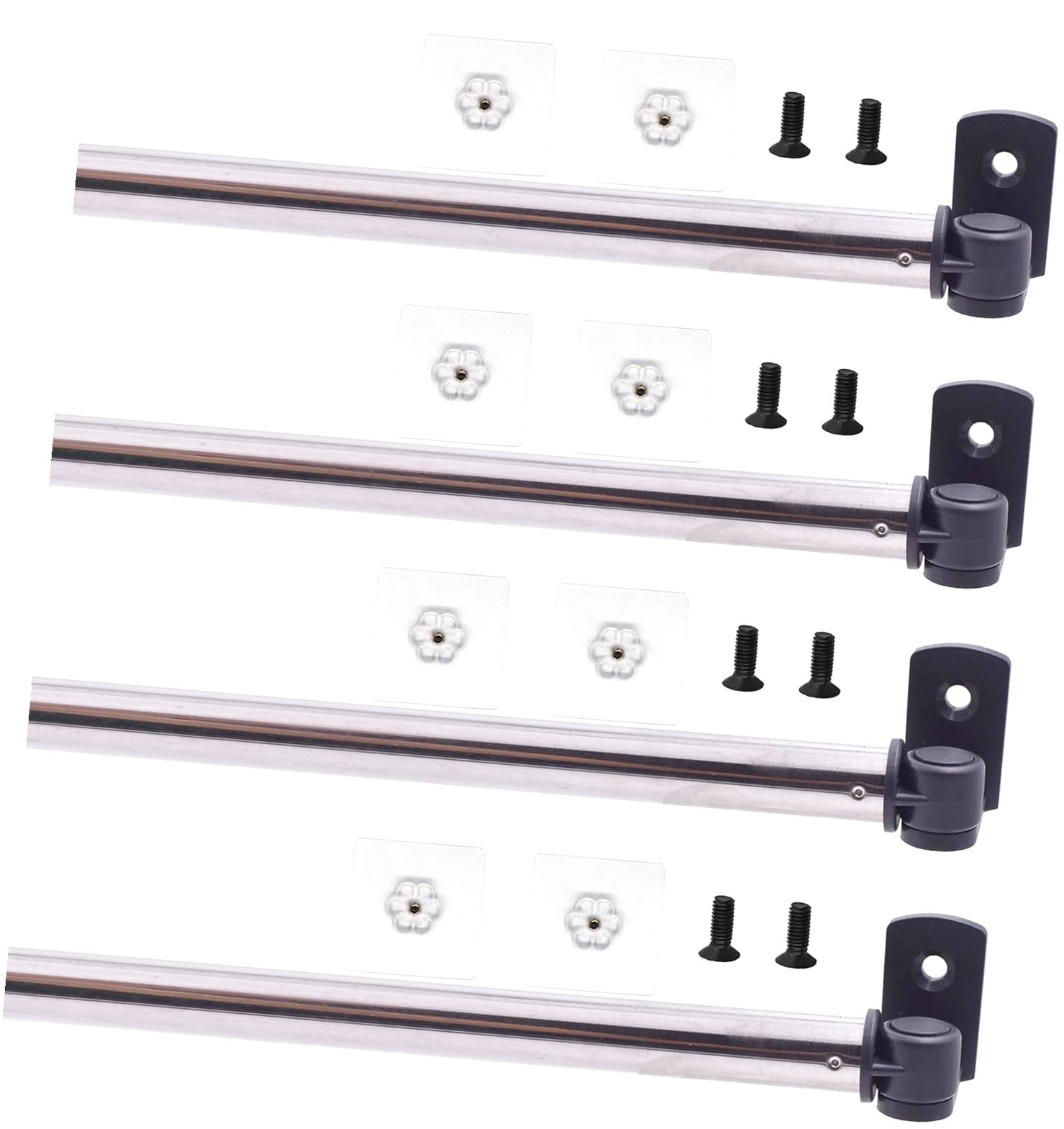 SKYSONIC Type 16" 28" Curtain Rod No Drill Bars Petite Café Window ...