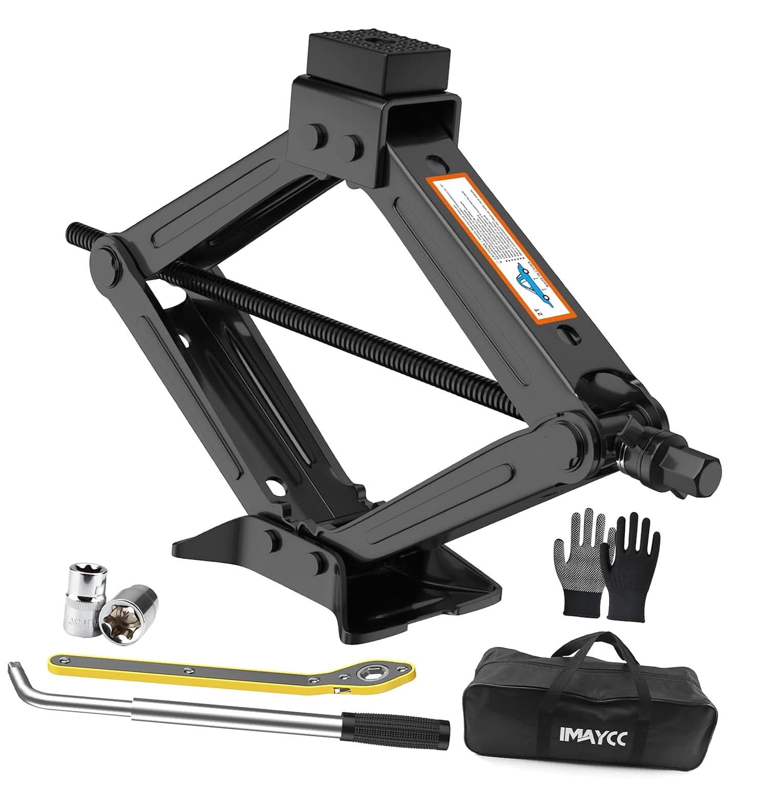 SKYSONIC Updated Car Jack Kit Scissor Jack for Vehicles 2 Ton Spare ...