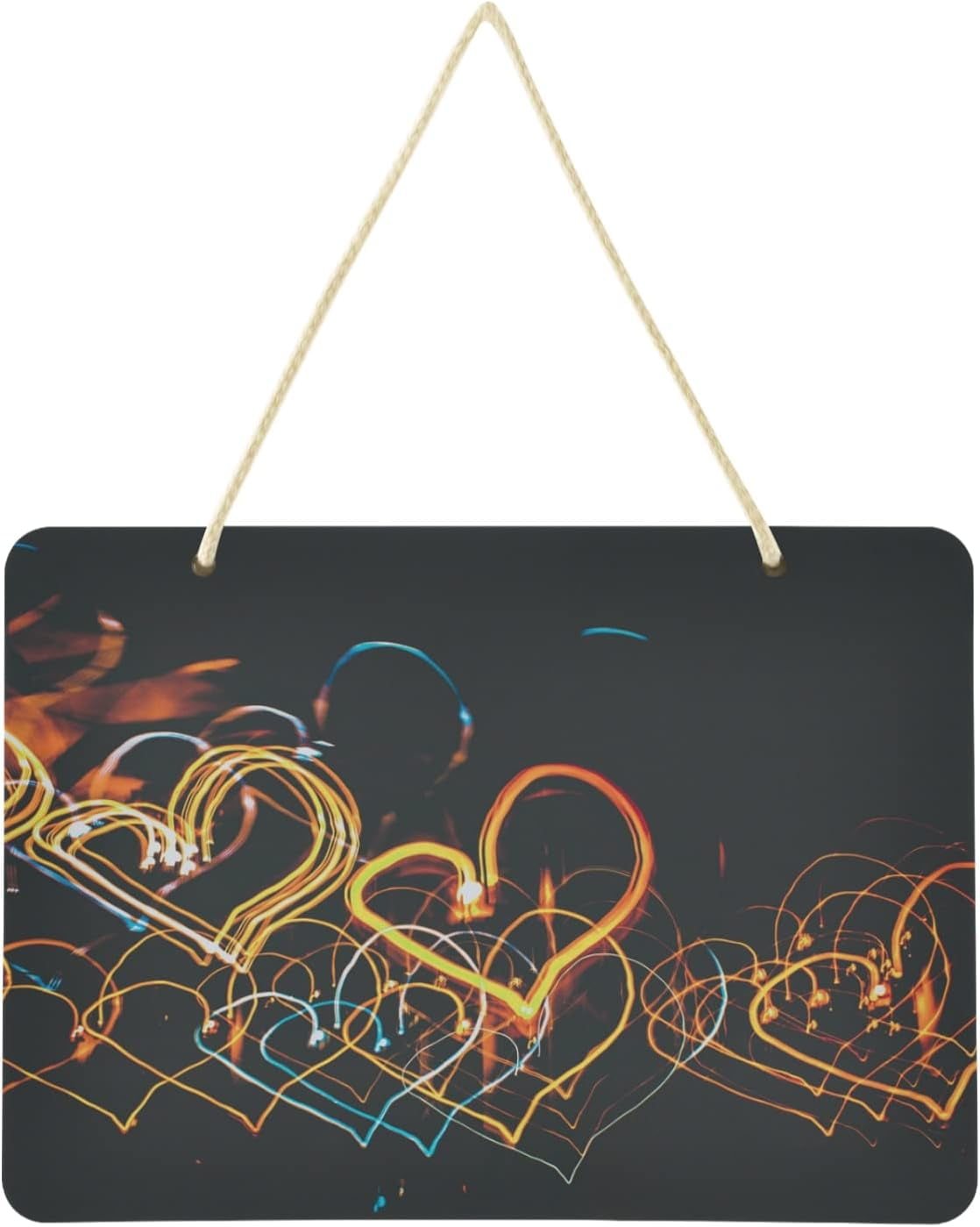 SKYSONIC Valentine's Day Love Welcome Sign Front Door Decor Wall ...