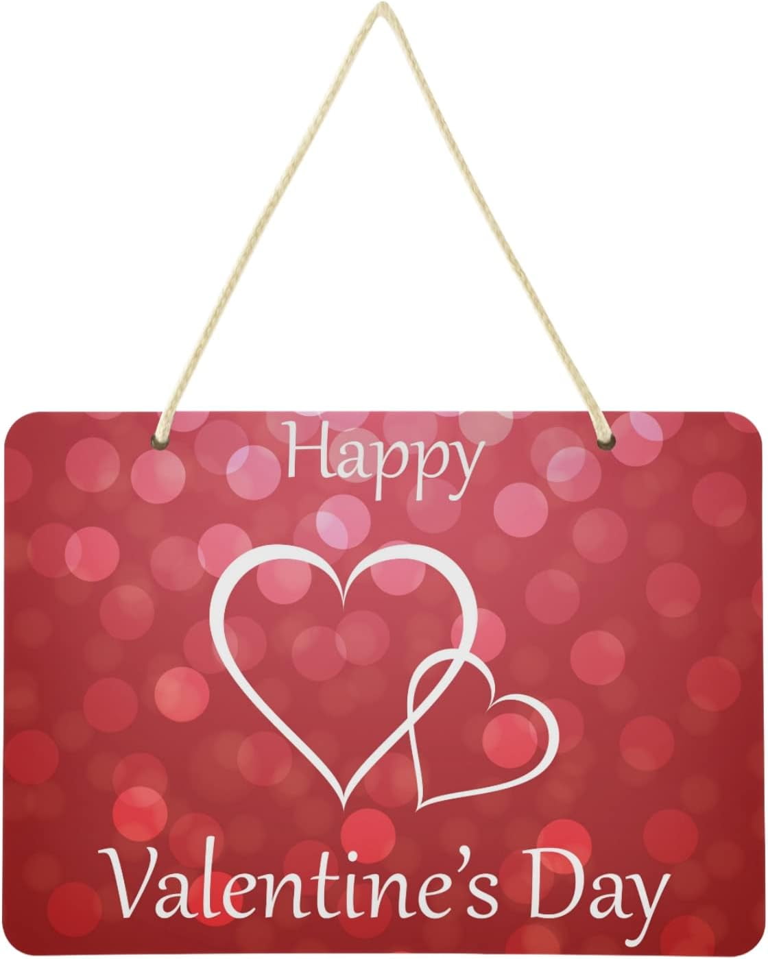 SKYSONIC Valentine's Day Welcome Sign Front Door Decor Wall Hanging ...