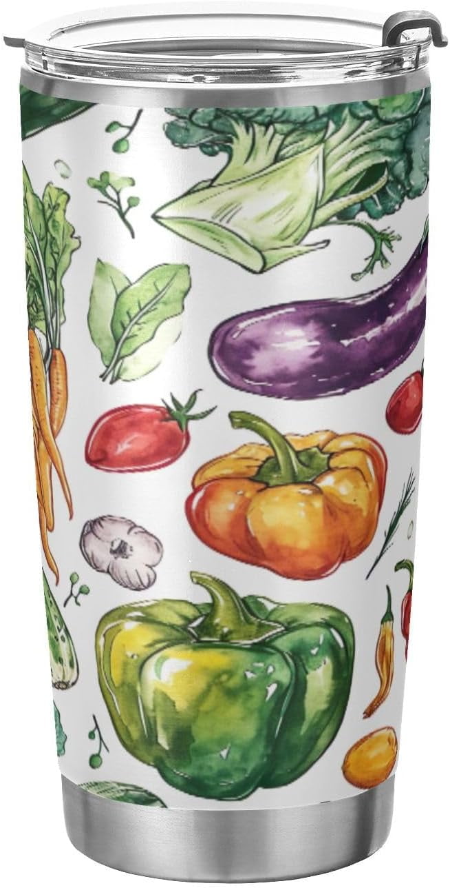 SKYSONIC Vegetable Tumbler Stainless Steel Double Wall Vacuum Reusable ...
