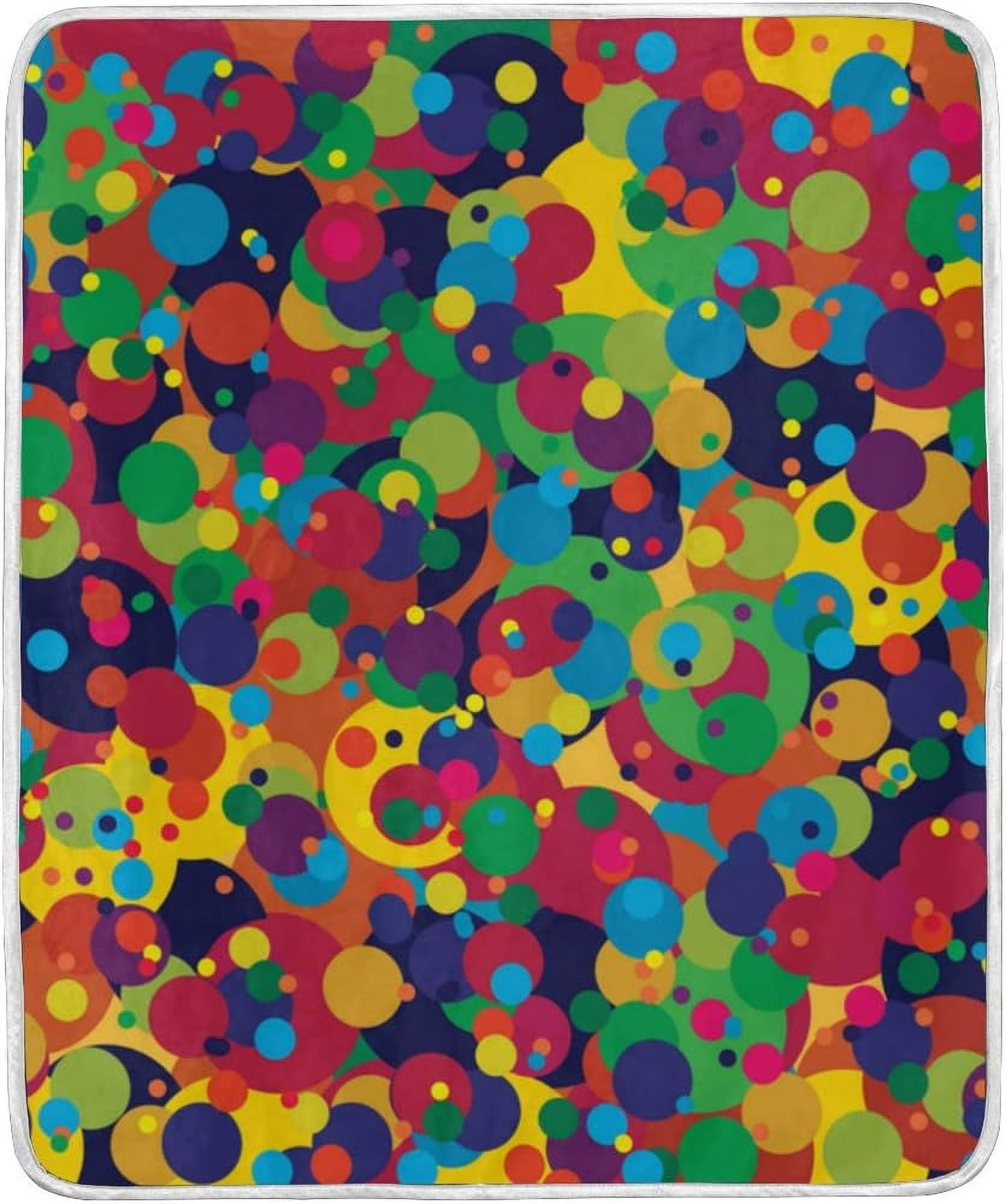 SKYSONIC Velvet Plush Throw Thermal Blanket 4 x 5 FT Colored Specks ...