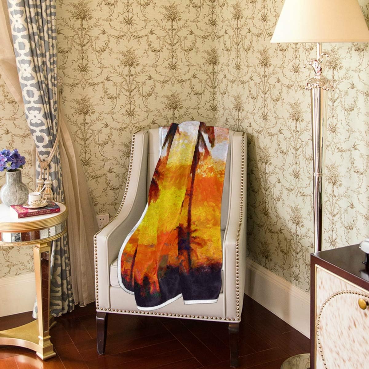SKYSONIC Velvet Plush Throw Thermal Blanket - 4x5FT - California Sunset ...