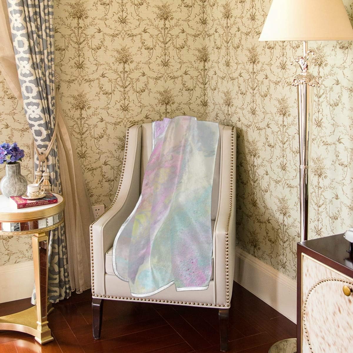 SKYSONIC Velvet Plush Throw Thermal Blanket - 4x5FT - Iridescent Color ...
