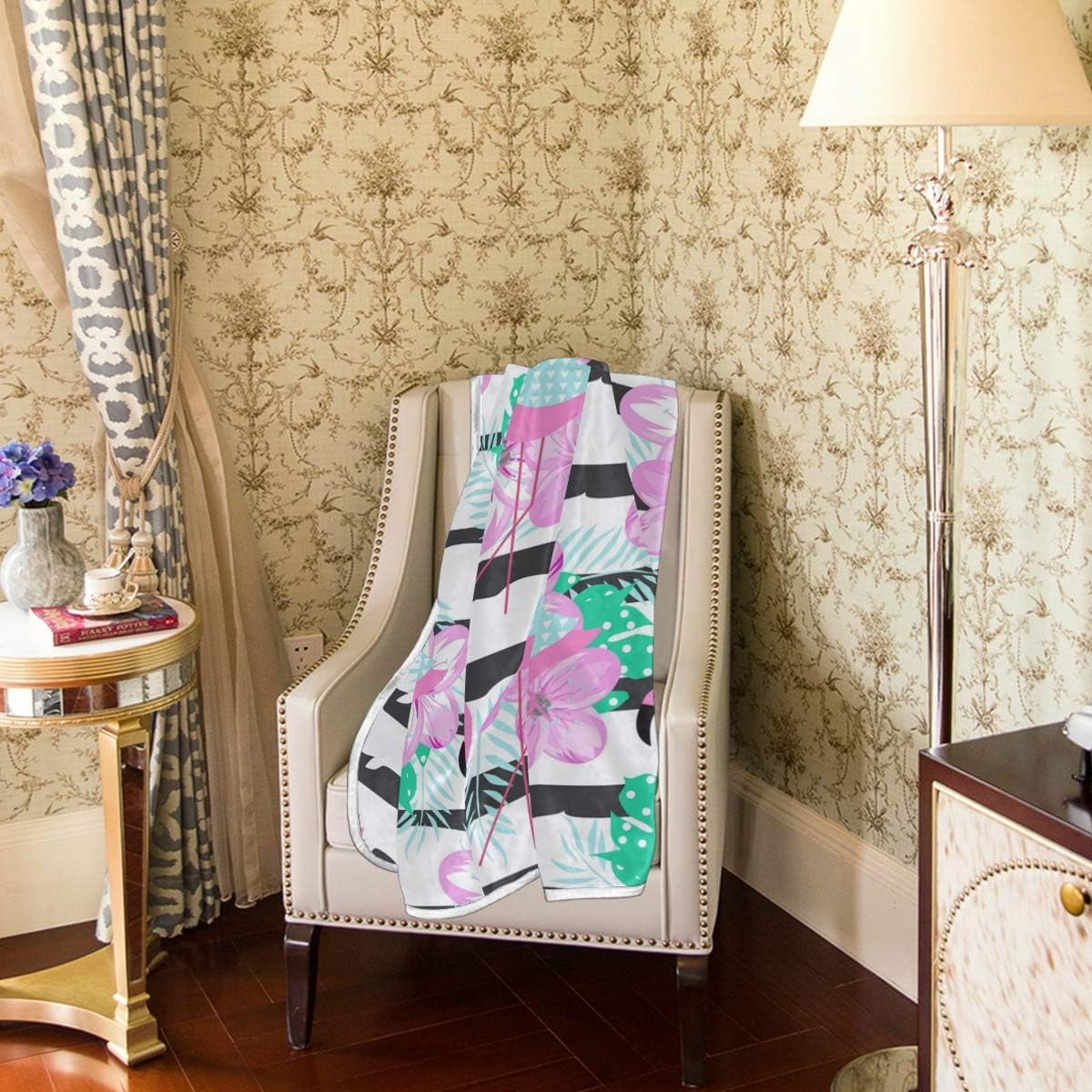 SKYSONIC Velvet Plush Throw Thermal Blanket - 4x5FT - Tropical Pink ...