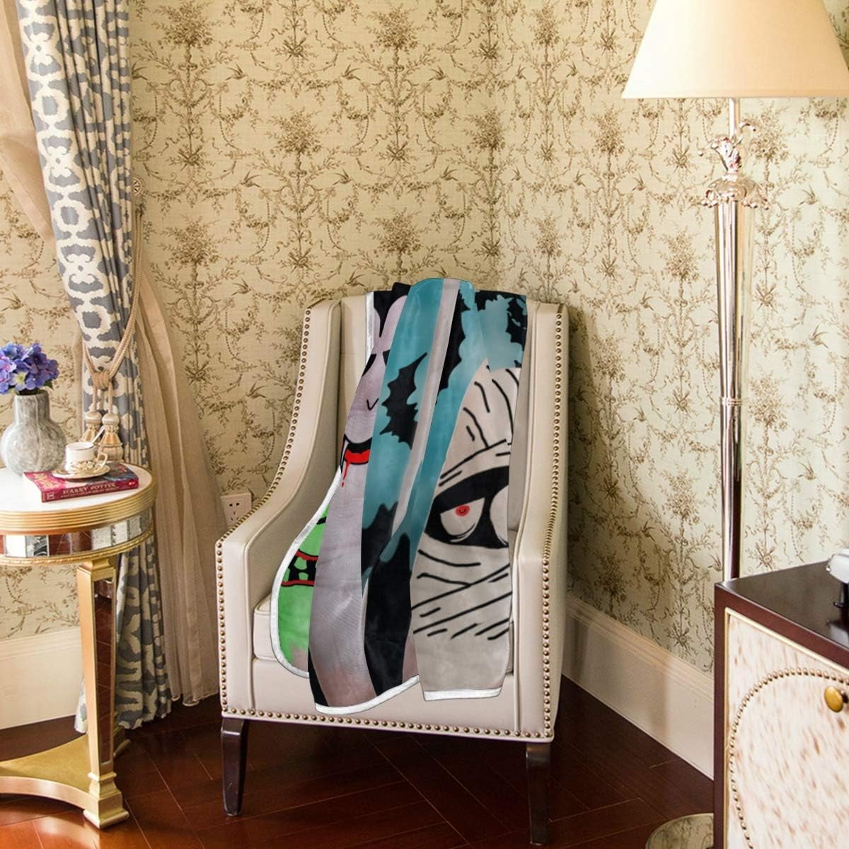 SKYSONIC Velvet Plush Throw Thermal Blanket - 4x5FT - Zombie Vampire ...