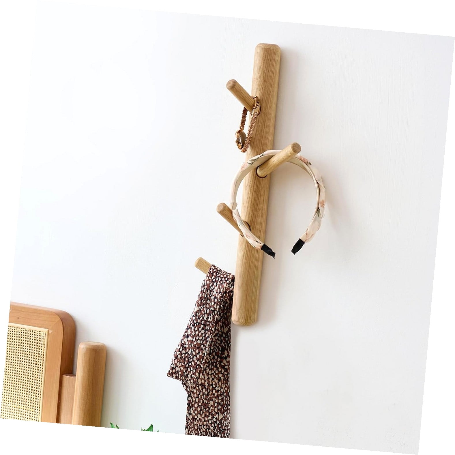 SKYSONIC Vertical Wall Mounted 16 Inches , Wood Vertical Hanger for ...