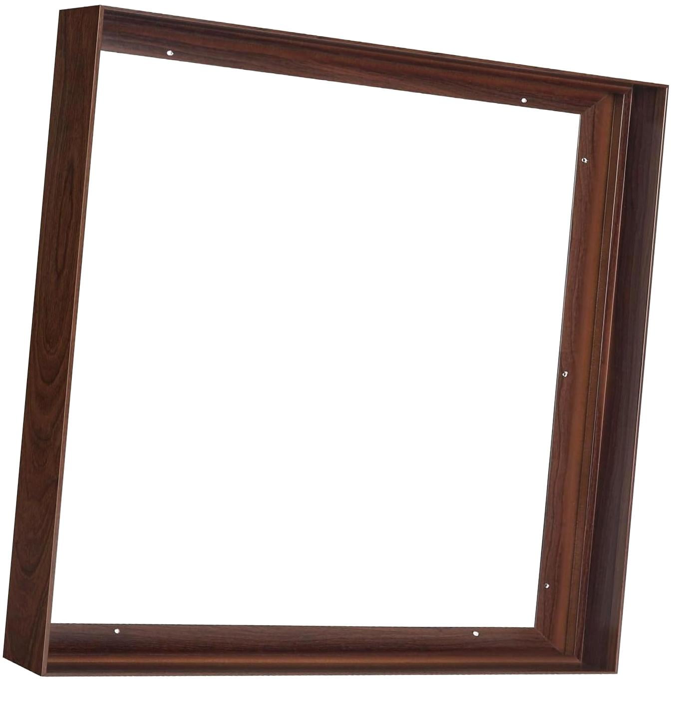 SKYSONIC Walnut Canvas Floater Frame for 36x36 Oil Paintings, DIY Metal ...