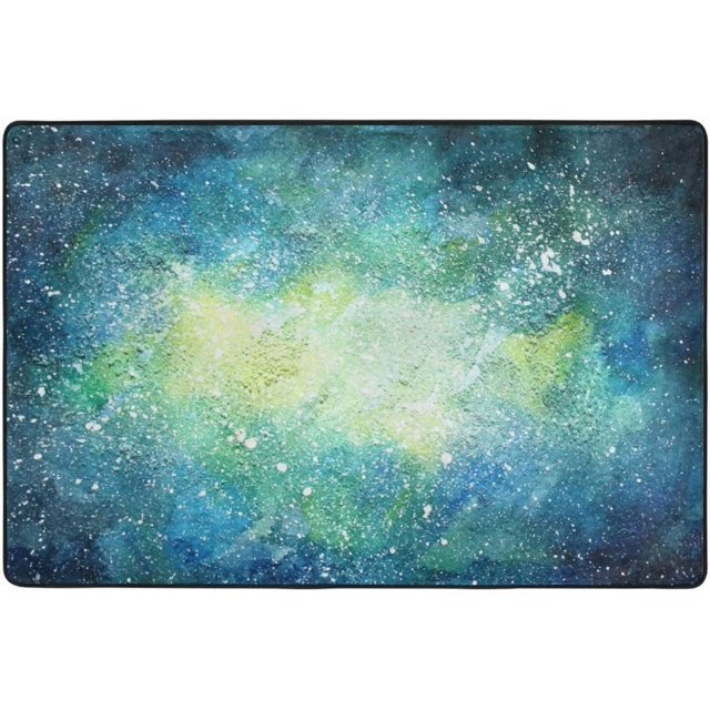 SKYSONIC Watercolor Space Background Area Rug Pad 24x36 Inch 100% Light ...