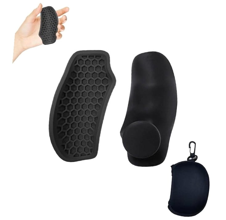 SKYSONIC Weight Grips for Deadlifts, Rows, Ergonomics Rubber Grips for ...