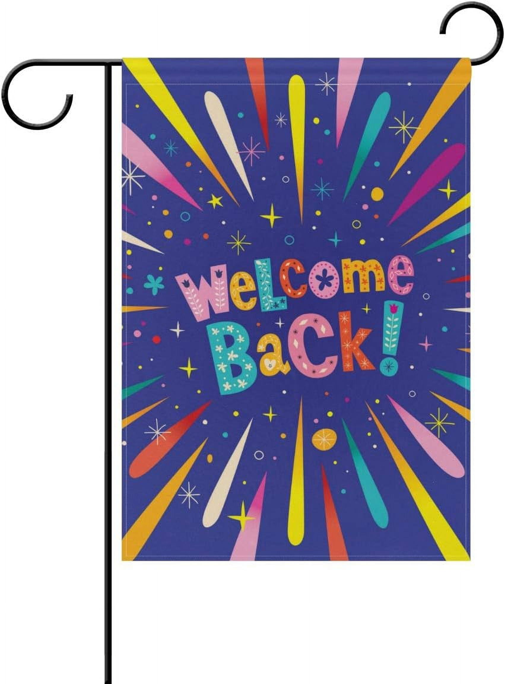 SKYSONIC Welcome Back with Burst Explosion Double-Sided Printed Garden ...