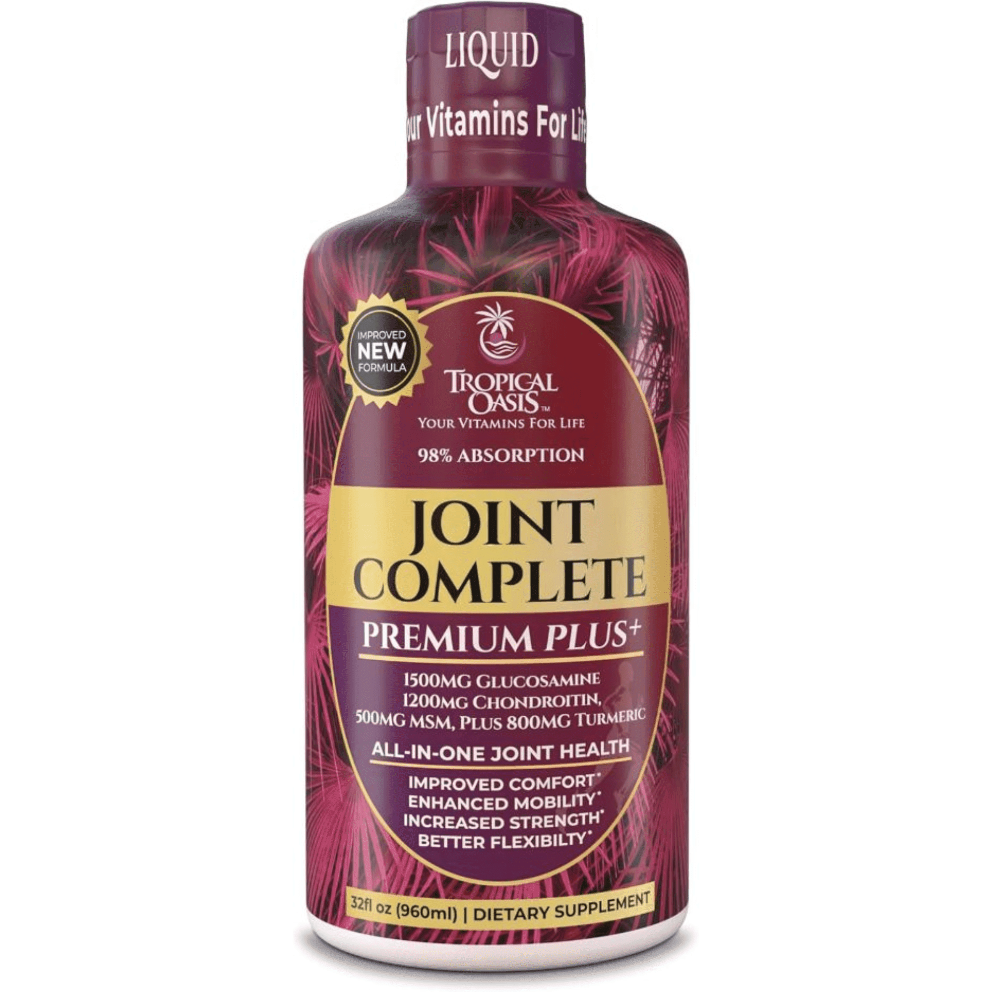 Tropical Oasis Joint Complete PLUS, Liquid Vitamin Supplement, 32 fl oz ...