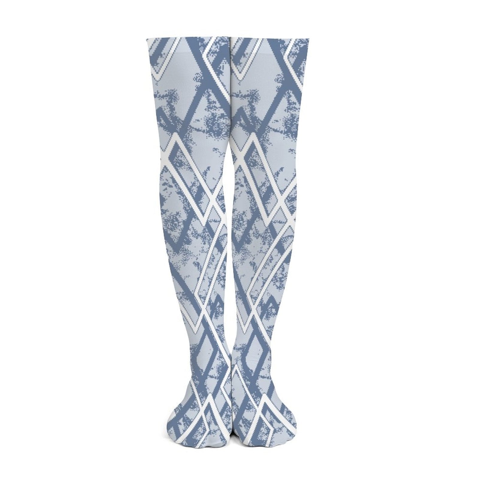 SKYSONIC Women's Over-Knee Stocking, Modern Geometric Pattern Design ...