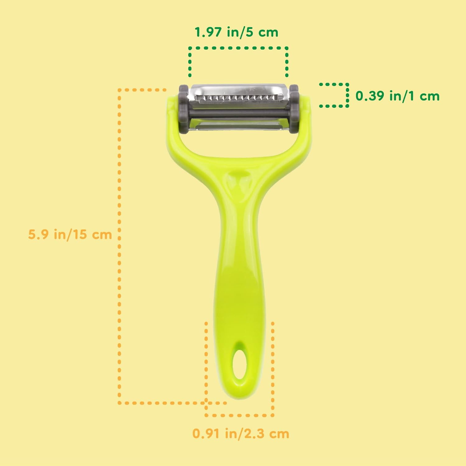 SKYSONIC Y-Shaped Triple-Function Peeler - Offering Serrated, Smooth ...