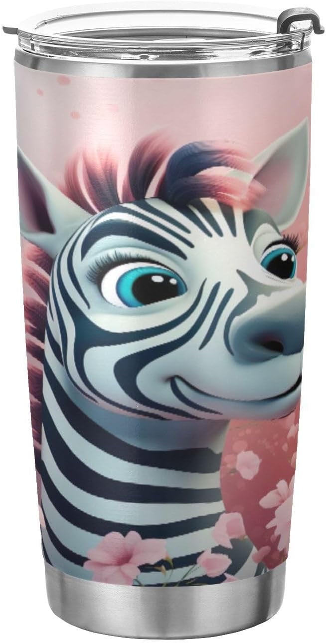 SKYSONIC Zebra Tumbler Stainless Steel Double Wall Vacuum Reusable ...