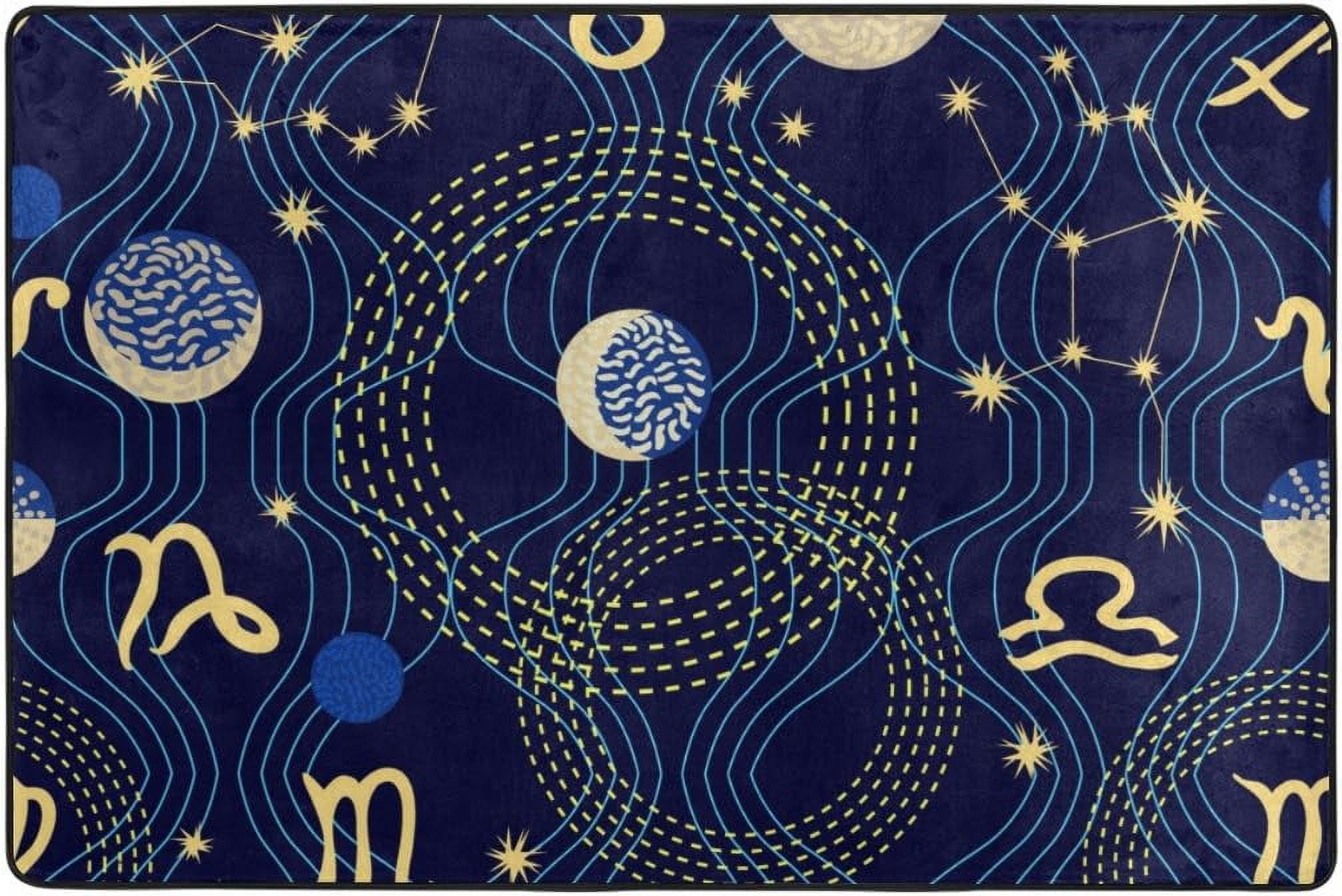 SKYSONIC Zodiac Sky Area Rug Pad 24"x36", 100% Light Weight Polyester ...