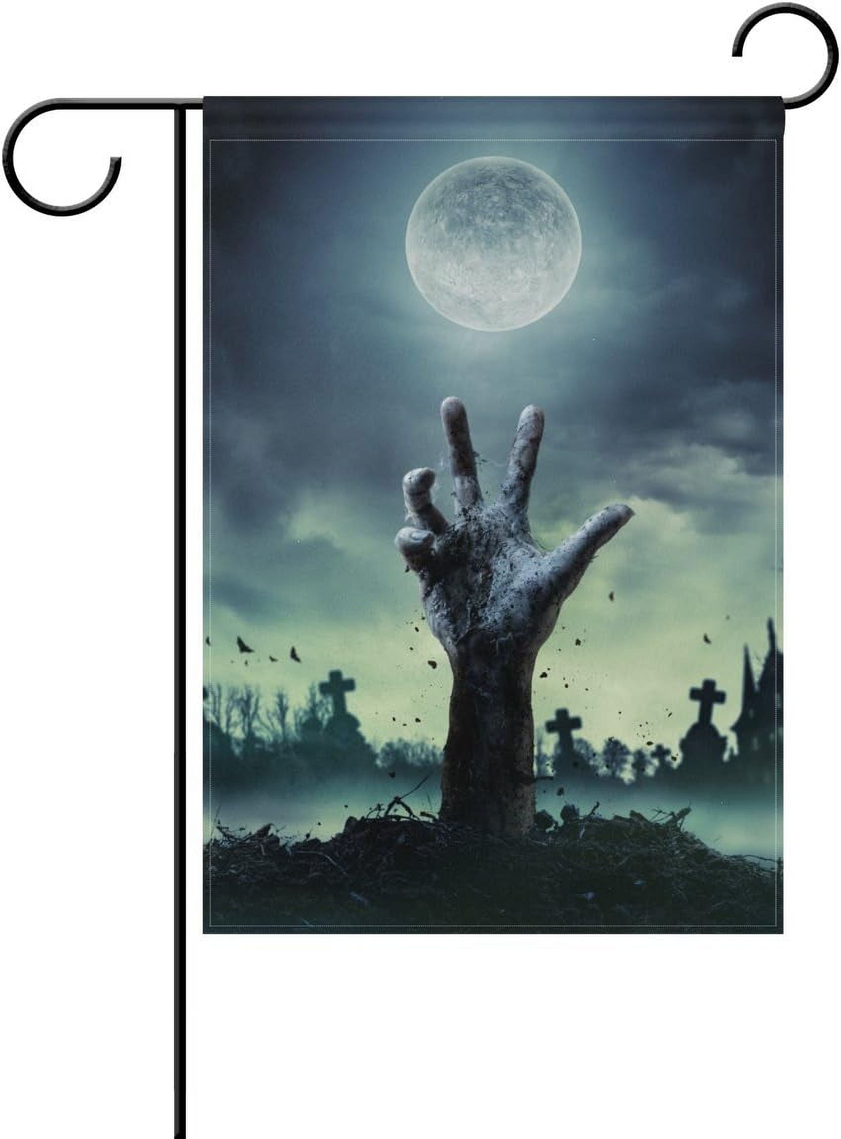SKYSONIC Zombie Hand Rising Out of Grave Double-Sided Printed Garden ...