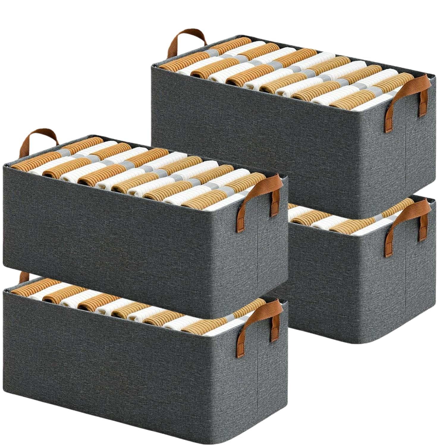 SKYVILLA Flexi Fold Large Foldable Cloth Basket for Storage with Metal ...