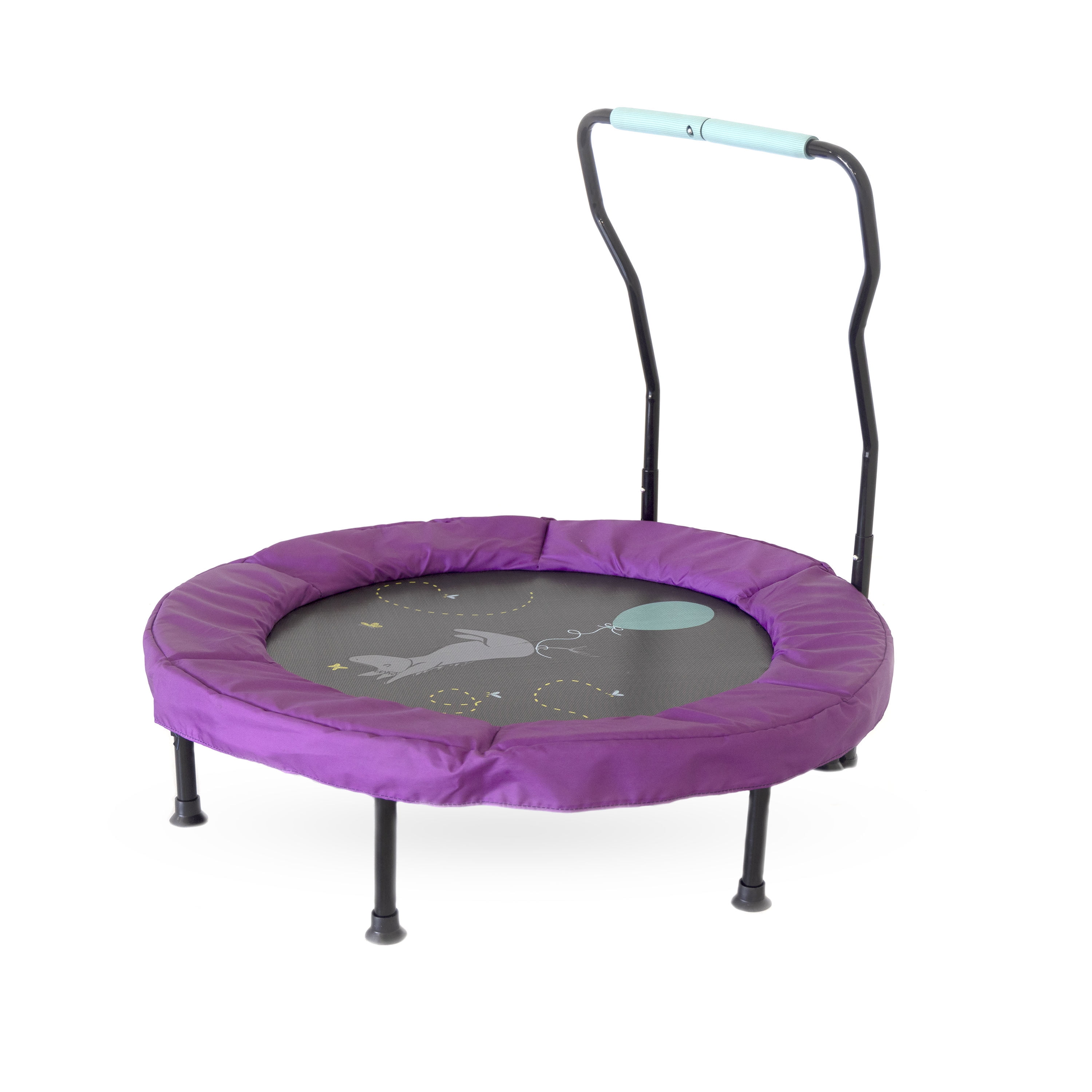 SKYWALKER SPORTS 36 Inch Indoor Outdoor Mini Trampoline with Handlebar ...