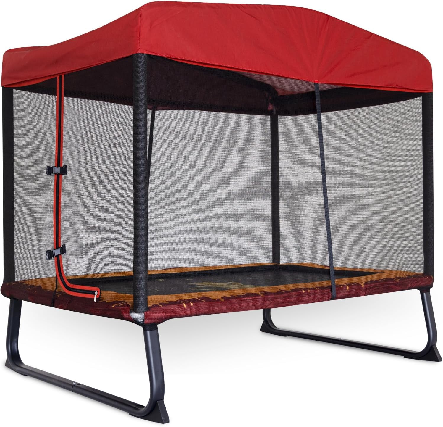 Skywalker Trampoline 6x4ft Rectangle Trampoline with Enclosure Net for ...