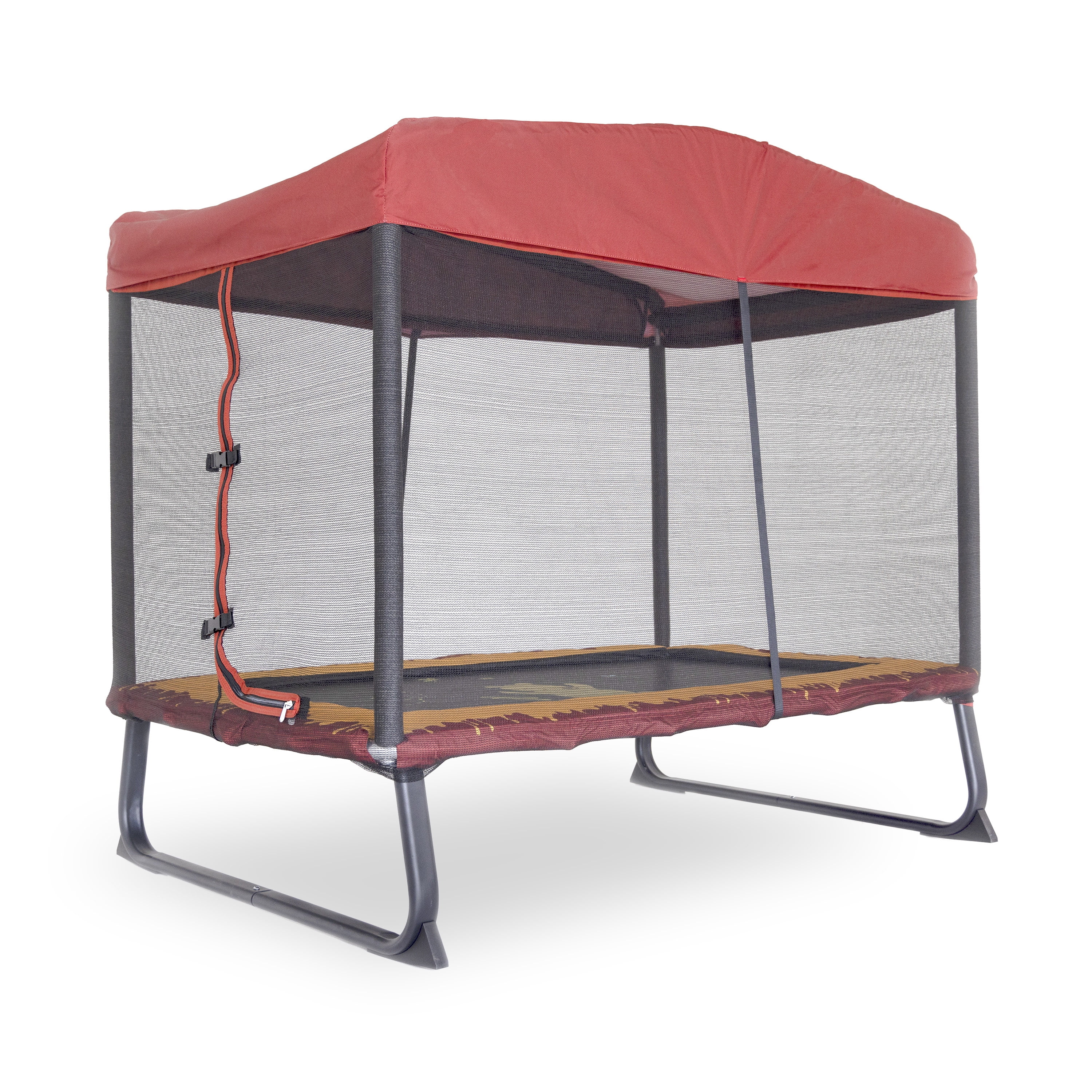 SKYWALKER SPORTS 6x4 FT Indoor Outdoor Mini Trampoline with Net ...