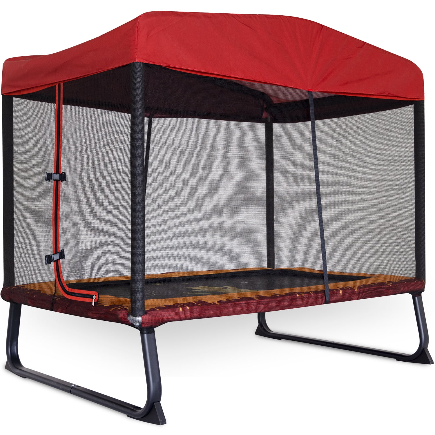 SKYWALKER SPORTS 6x4 FT Indoor Outdoor Mini Trampoline with Net ...